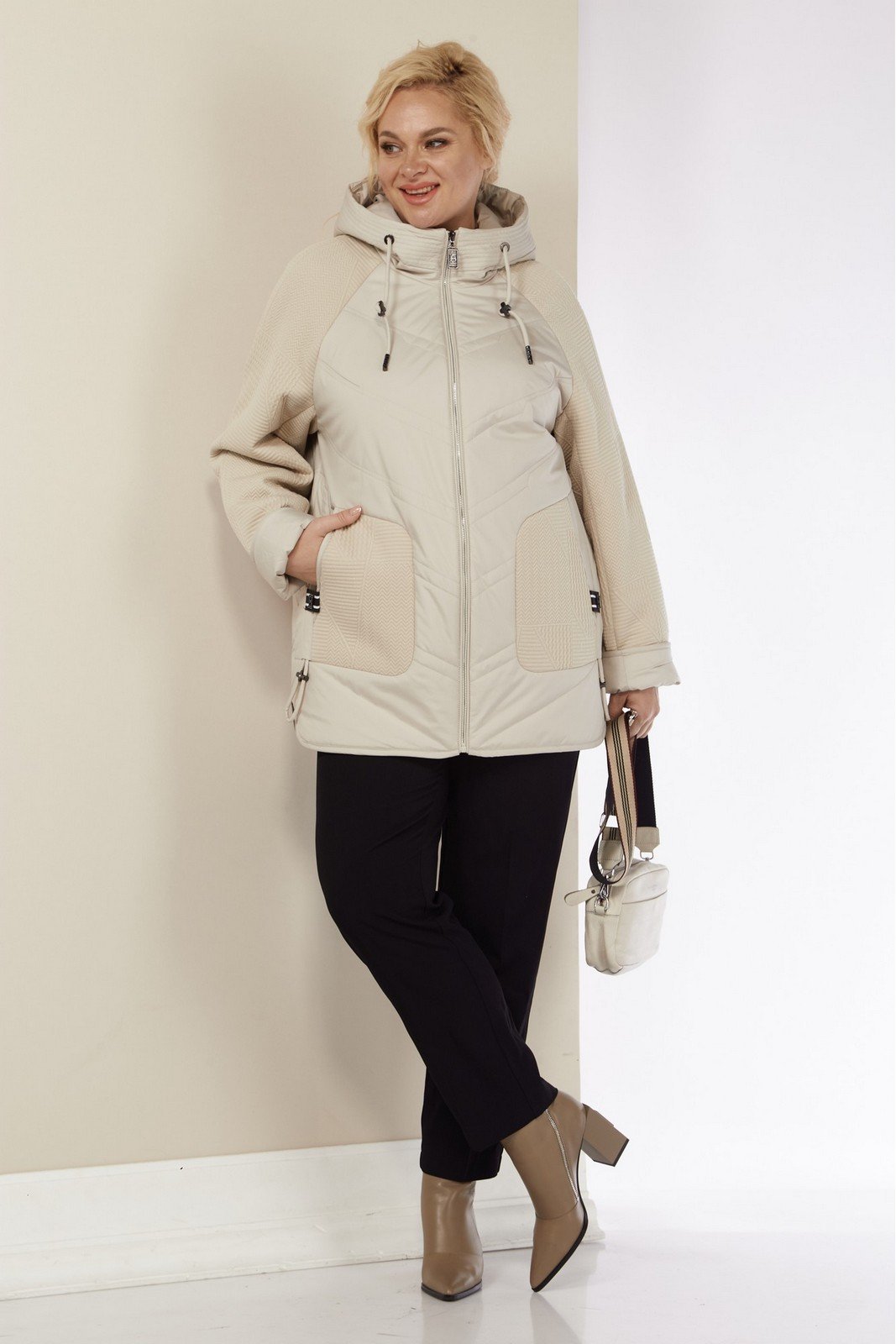 Куртка 2127 молочный Shetti купить в интернет магазине Велесмода